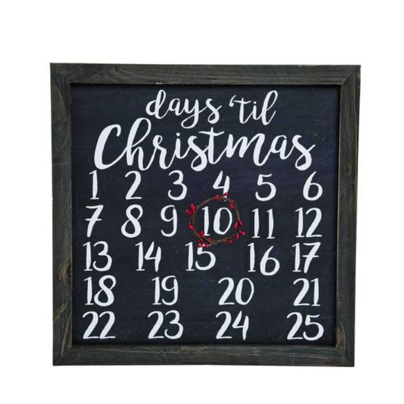 Transpac | Holiday | Christmas Countdown Calendar With Magnet Wreath ...